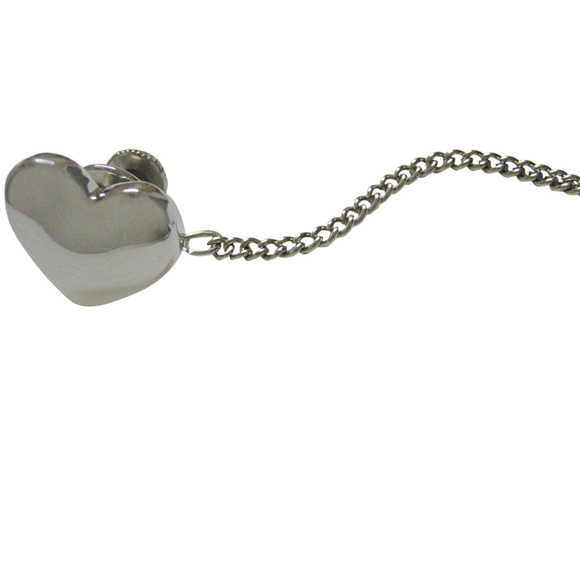 Kiola Designs | Accessories | Silver Toned Curved Heart Wedding Tie ...